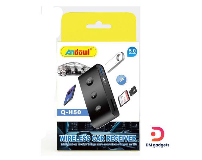 Andowl®Q-H50 Wireless car receiver with Bluetooth - Black - DM Gadgets