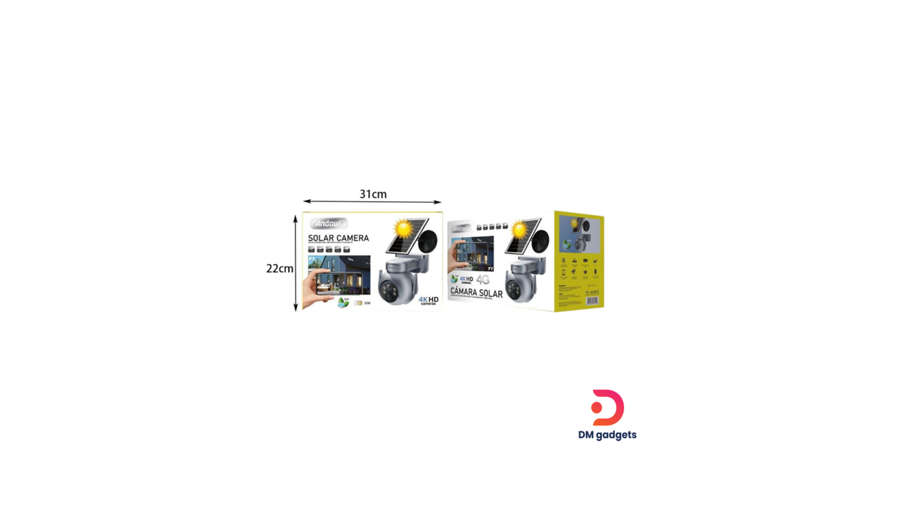 Andowl® F7 Camera with SIM card 4K HD - Solar Camera 4K- Lead, Black ...